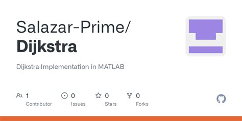 GitHub Salazar Prime Dijkstra Dijkstra Implementation In MATLAB