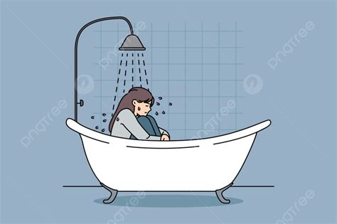 우울증 슬픔 외로움 부정적인 생각 개념 벡터 여자 소녀 Png 일러스트 및 벡터 에 대한 무료 다운로드 Pngtree