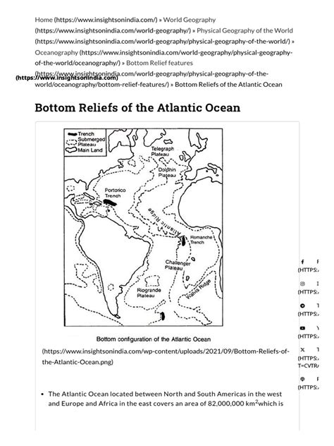 Atlantic Ocean Bottom Relief Features Pdf Atlantic Ocean