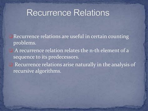 Recurrence Relation Pptx