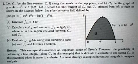 solved 2 let c be the line segment [0 2] along the t aris thie i y