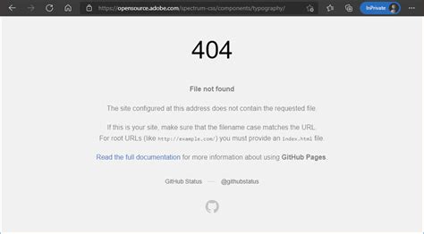 [bug] link to spectrum css typography in docs styles is outdated · issue 2014 · adobe