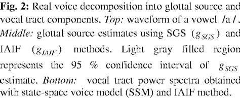 real voice decomposition into glottal source and vocal tract