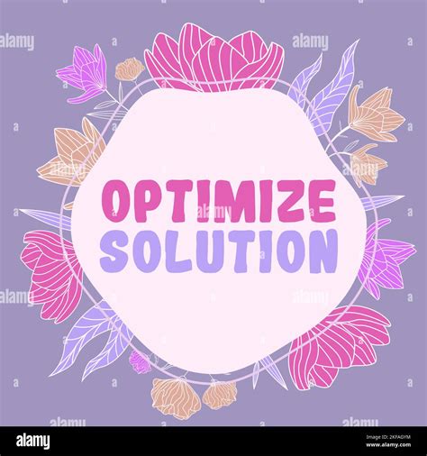 Conceptual Display Optimize Solution Word Written On Process Of