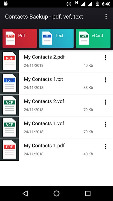 Contacts To Pdf Vcf Text Apk For Android Download