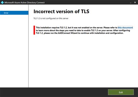 Azure Ad Connect Incorrect Version Of Tls Jaap Wesselius