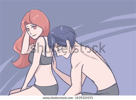 Female Sitting Bed Sexy Position Over Royalty Free Licensable Stock Illustrations Drawings