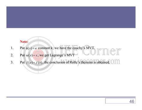 Mean Value Theorems Ppt