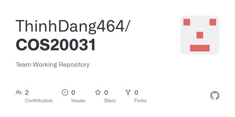 Github Thinhdang464cos20031 Team Working Repository