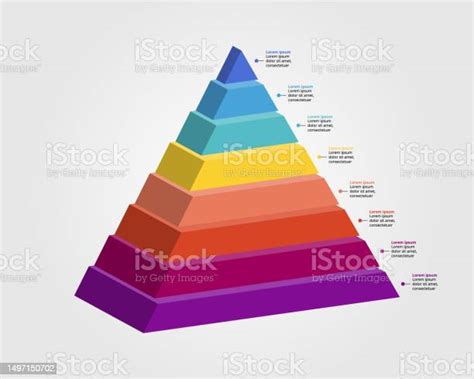 8개 요소에 대한 프레젠테이션을 위한 인포그래픽용 피라미드 차트 템플릿 0명에 대한 스톡 벡터 아트 및 기타 이미지 0명