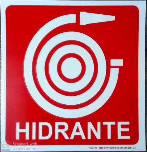 Placa Indicativa De Hidrante De Mangueira Jp Extintores