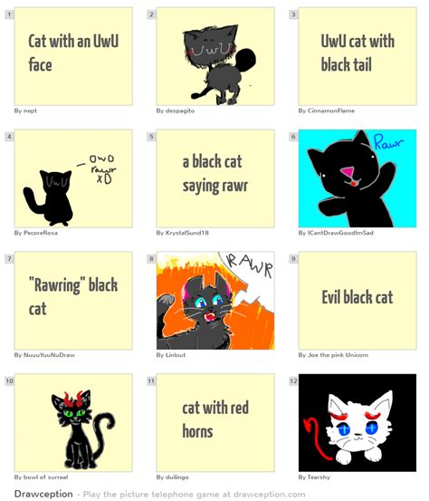 Cat With An Uwu Face Drawception