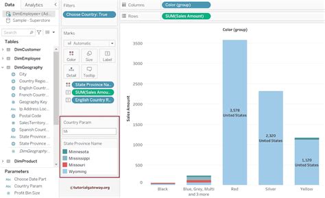 Tableau String Parameter