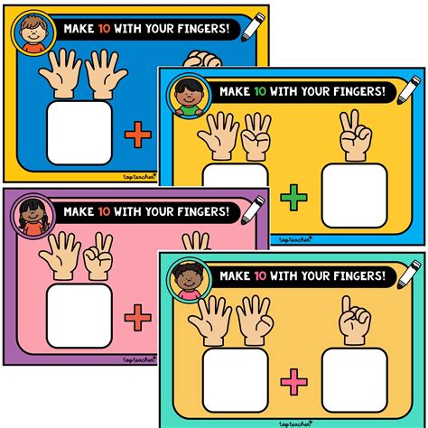 friends of ten task cards fingers to ten top teacher
