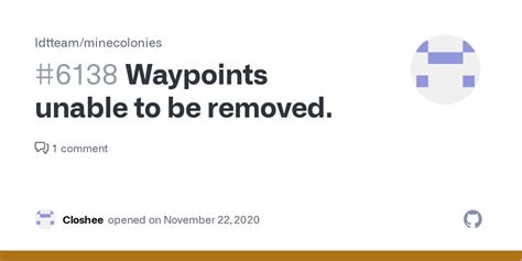 Waypoints Unable To Be Removed · Issue 6138 · Ldtteamminecolonies