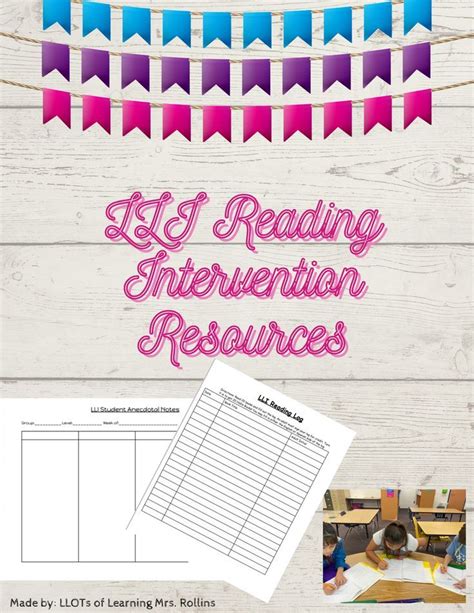 Lli Reading Intervention Resources Artofit