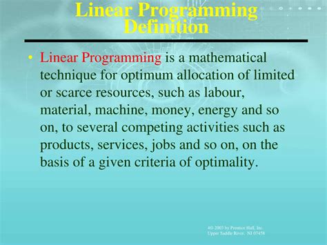 Ppt Linear Programming Formulations And Graphical Solution Powerpoint