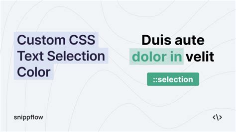 Custom Css Text Selection Color