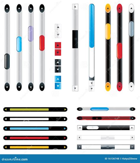vector set of scroller for web interface stock vector illustration of
