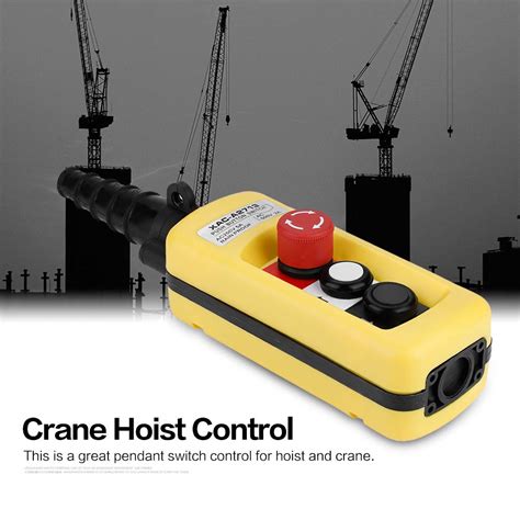 Hoist Crane Push Button Switch Ways Rainproof Crane Pendant Control Station Up Down Hoist Push
