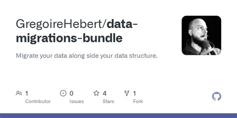 Github Gregoirehebert Data Migrations Bundle Migrate Your Data Along Side Your Data Structure