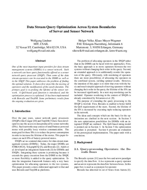 pdf data stream query optimization across system boundaries of server