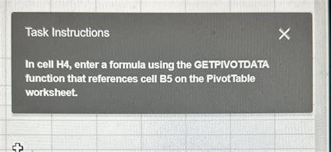 Solved Task Instructionsin Cell H4 ﻿enter A Formula Using