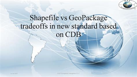Shapefile Vs GeoPackage Tradeoffs In New Standard Based On CDB Ppt Download