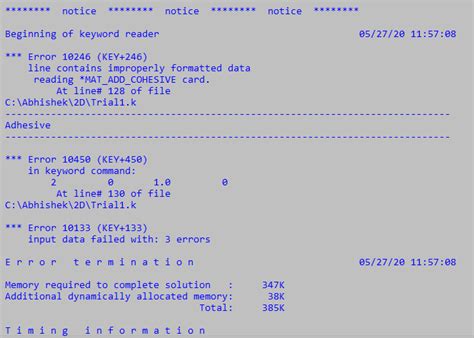 LS DYNA Crashes Without Any Error Message LSDYNA