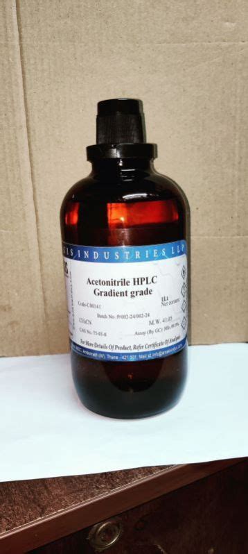 Arrakis Industries Acetonitrile Hplc Gradient Grade Packing Size 2