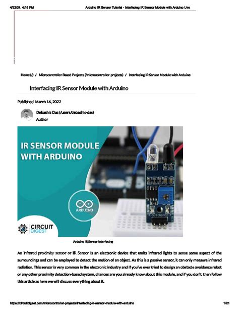 Arduino With Ir Sensor Electronics And Telecommunication Engeenering