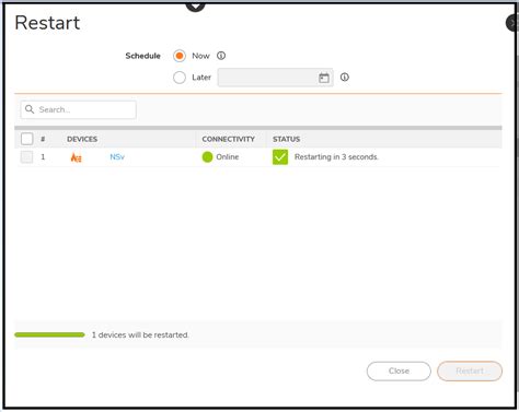 Perform Restart Of Firewall From Nsm