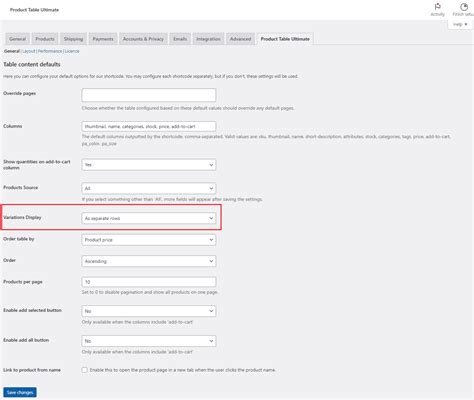 how to fix variations not showing in woocommerce