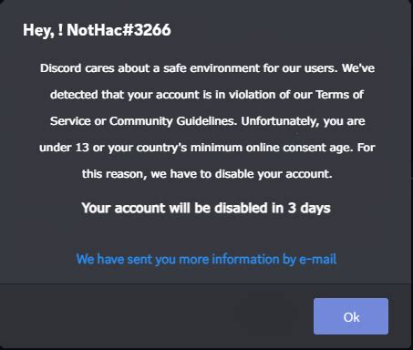 Discord Account Ban Alert – Discord
