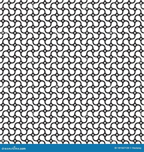 Seamless Abstract Geometric Organic Interlocking Shape Pattern Stock
