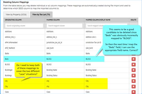 Allow For User To Manage Column Mappings Issue SEED Platform Seed GitHub
