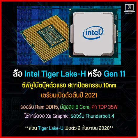 คอมคร้าบ Intel Tiger Lake H หรือ Gen 11 มาปีหน้า ขนาด
