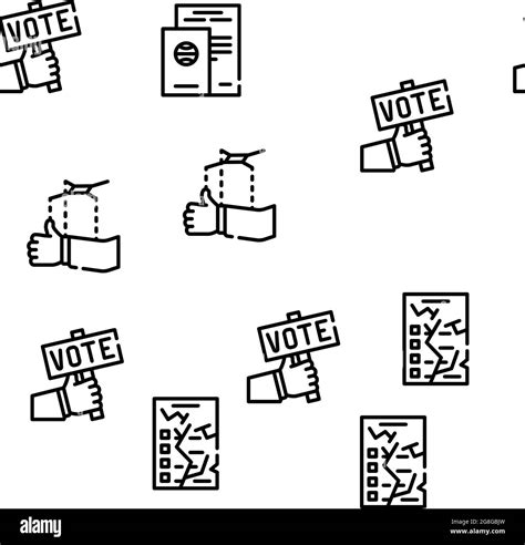 Voting And Elections Vector Seamless Pattern Stock Vector Image And Art Alamy