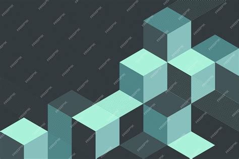 Premium Vector Geometry Isometric Construction Of Mosaic Square Shapes Design Background