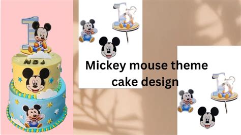 Lets Create A Pretty Micky Mouse Theme Cake 🐭♥️🎉 Youtube