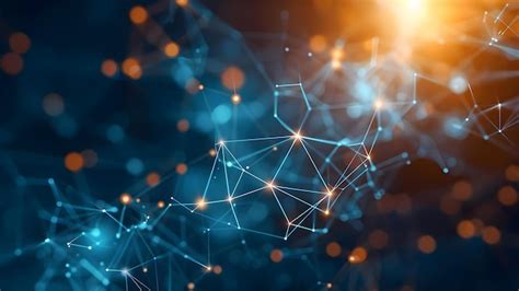 Interconnected Lines And Dots Abstract Digital Background Symbolizing Technology And Data