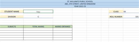 how to make a marksheet in excel with examples
