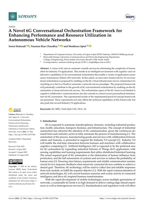 Pdf A Novel 6g Conversational Orchestration Framework For Enhancing