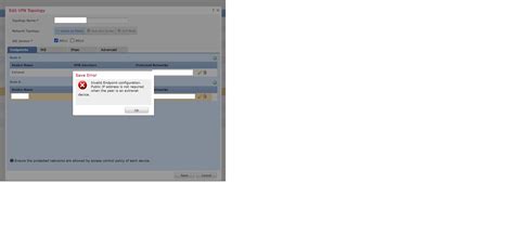 Fmc Site 2 Site Vpn Extranet Invalid Endpoint Configuration Error