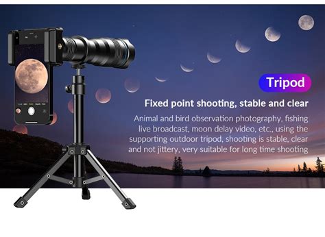 Apexel 60x Mobile Phone Monocular Telescope Extensible Tripod