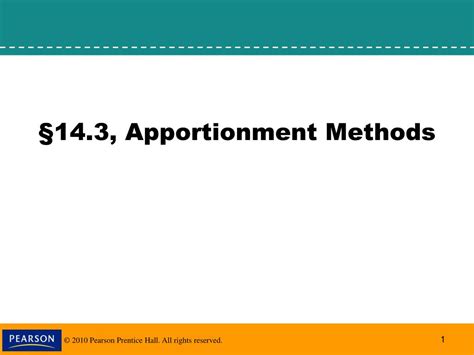 Ppt §14 3 Apportionment Methods Powerpoint Presentation Free Download Id 5935710