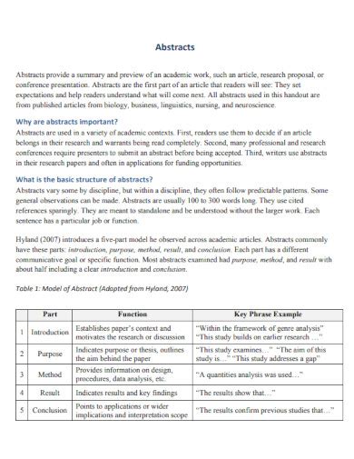 Abstract Examples Pdf Examples