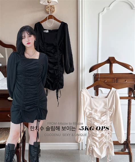 코코앤유 단독 제작 리뷰 개돌파 부터 까지 무배 스퀘어셔링 원피스 빅사이즈 데이트룩 오피스룩 섹시
