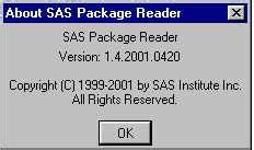 SAS Package Reader Using