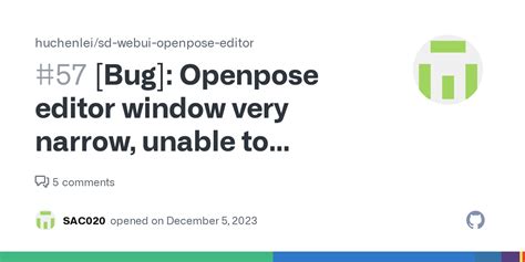 Bug Openpose Editor Window Very Narrow Unable To Enlarge · Issue